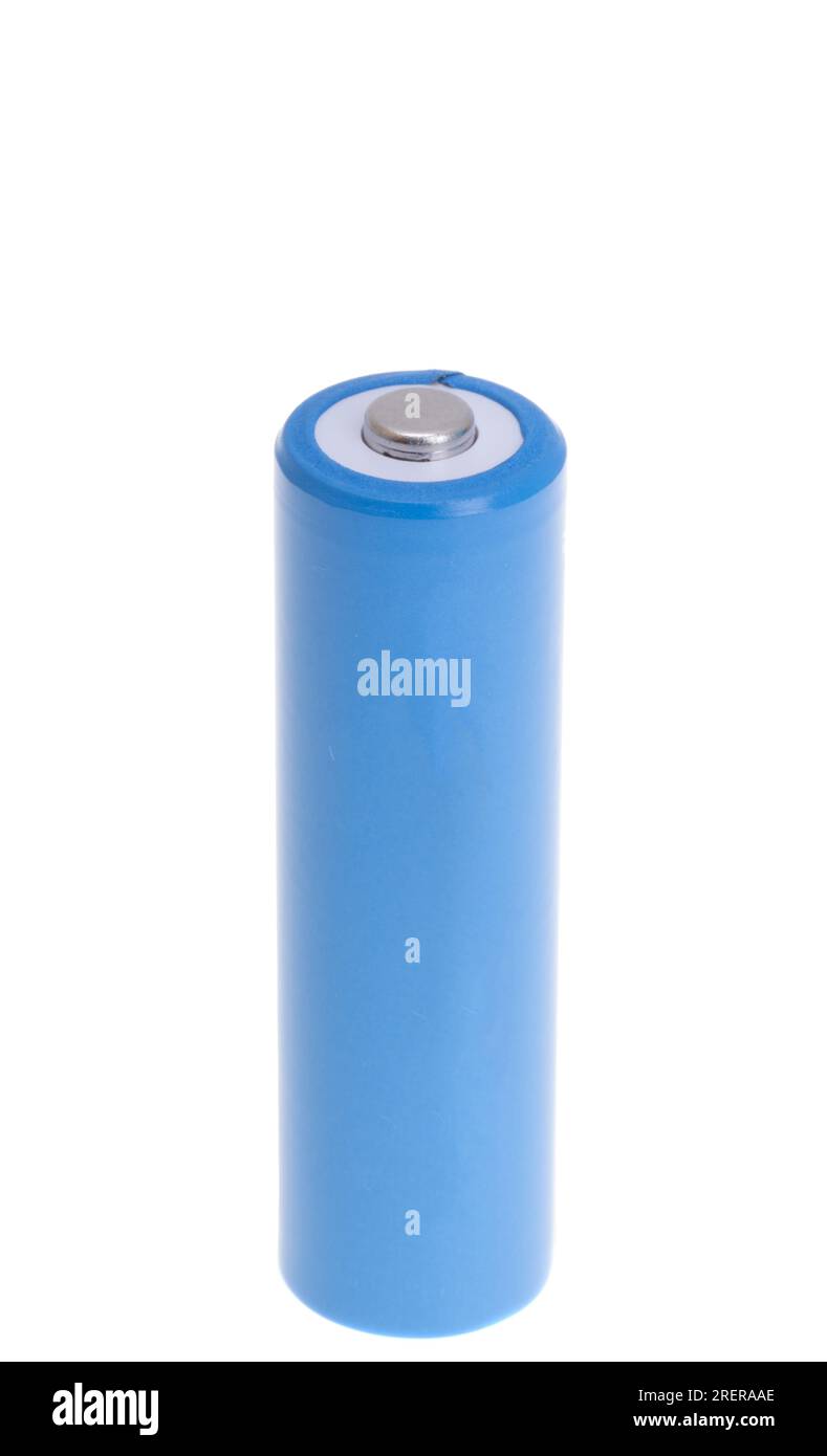 colored batteries isolated on white background Stock Photo - Alamy