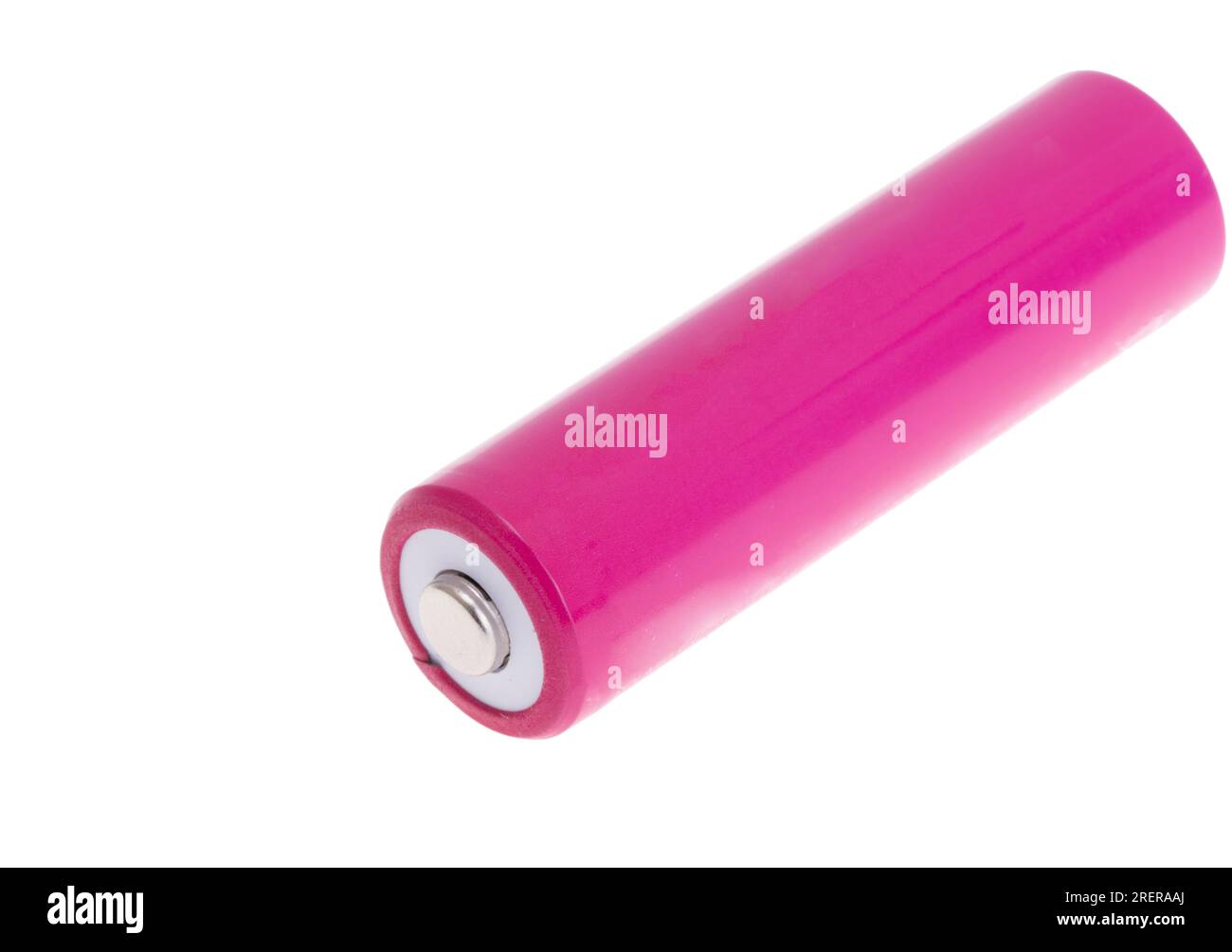 colored batteries isolated on white background Stock Photo - Alamy