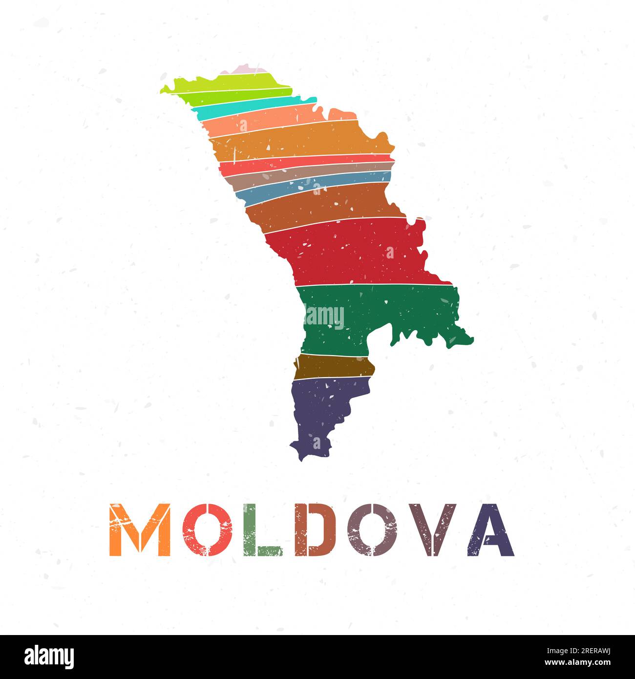 Moldova map design. Shape of the country with beautiful geometric waves ...