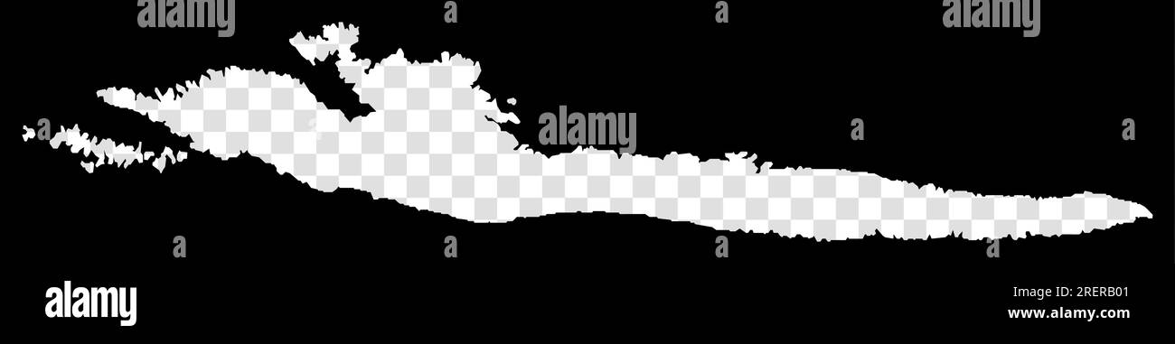 Stencil map of Hvar. Simple and minimal transparent map of Hvar. Black ...