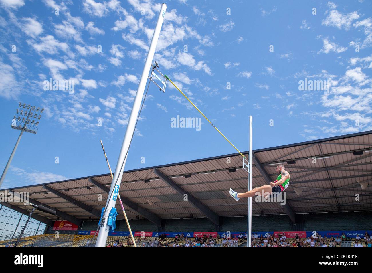 Albi, France. 29th July, 2023. Arthur Prevost in the pole vault of the ...