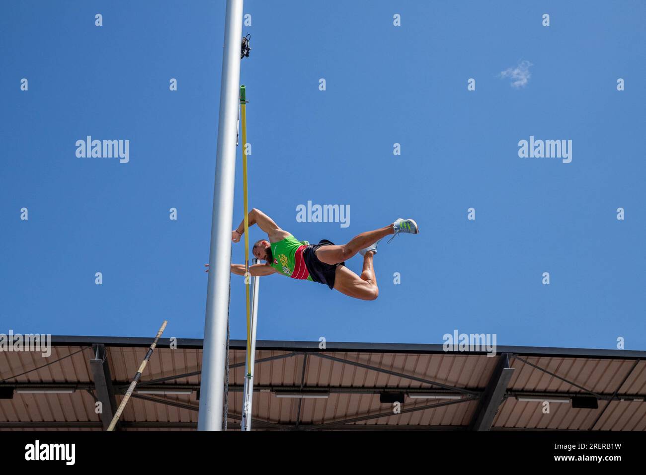 Albi, France. 29th July, 2023. Arthur Prevost in the pole vault of the ...