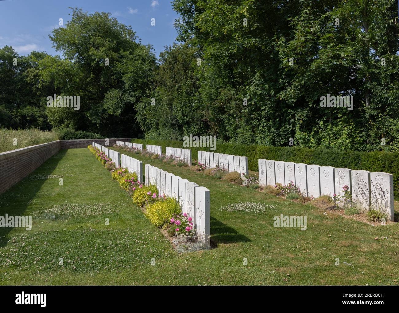 Devonshire Trench CWGC Cemetery on the Somme Stock Photo - Alamy