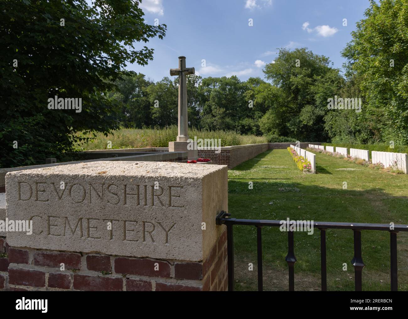 Devonshire Trench CWGC Cemetery on the Somme Stock Photo - Alamy