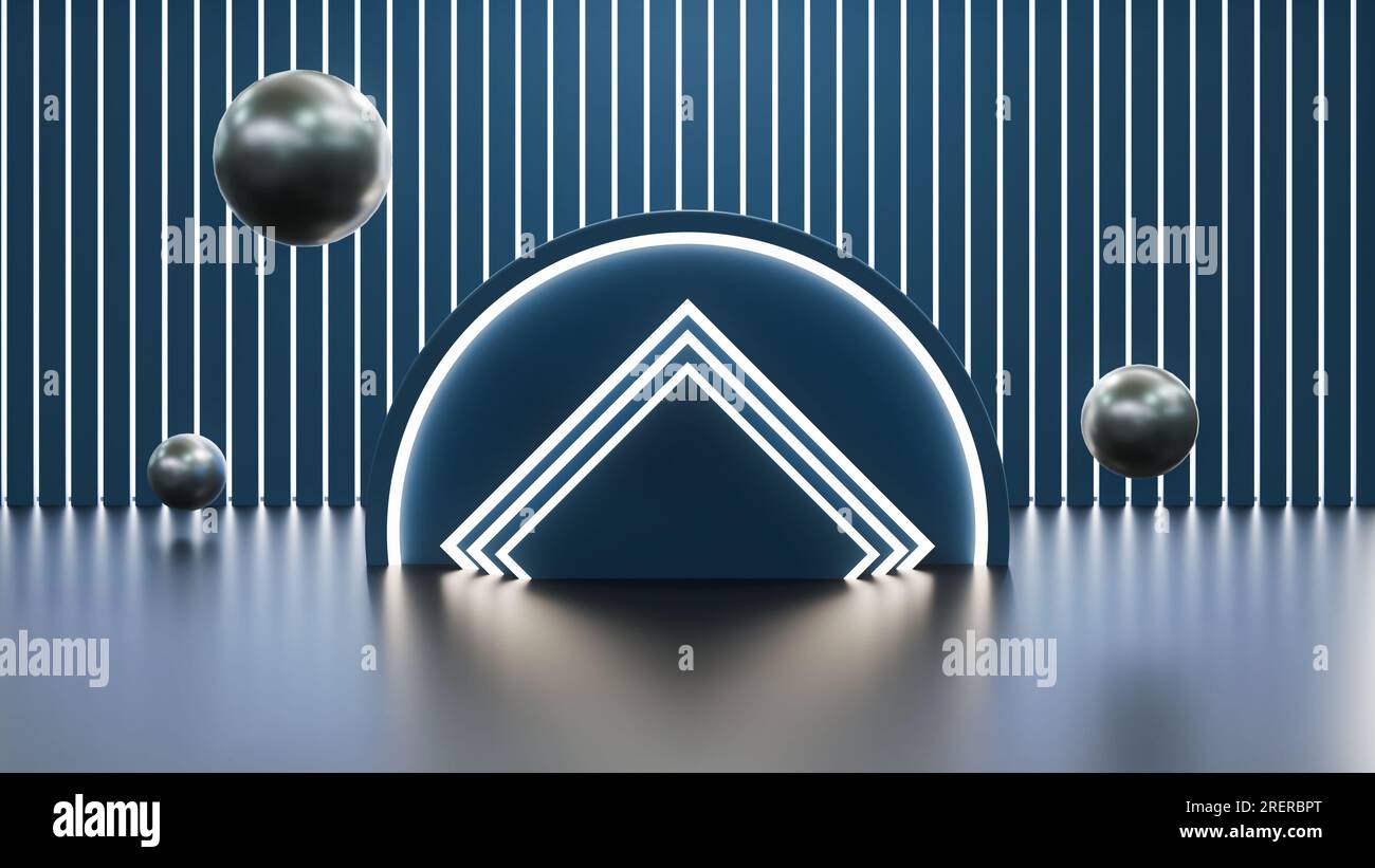 3D illustration of abstract with multiple geometries Stock Photo - Alamy