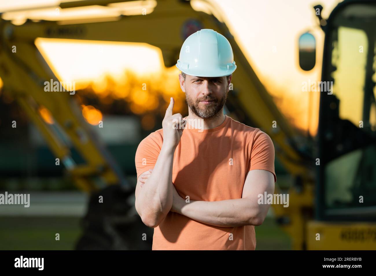 Portrait of worker small business owner. Construction worker with ...