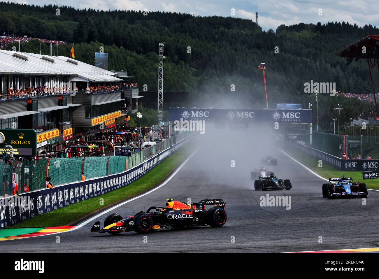 Spa Francorchamps, Belgium. 29th July, 2023. Sergio Perez (MEX) Red ...