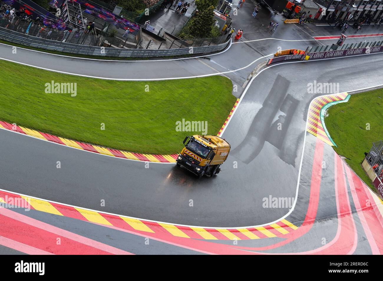 Atmosphere waiting the start of Sprint Race under the rain during ...