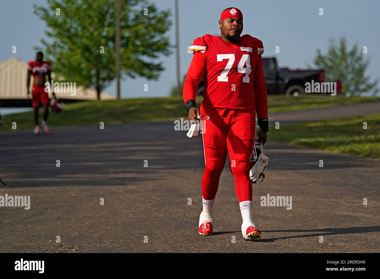 Kansas City Chiefs offensive tackle Jawaan Taylor arrives at NFL ...
