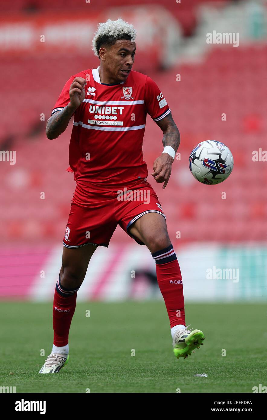 Morgan Rogers of Middlesbrough in action during the Pre-season friendly ...