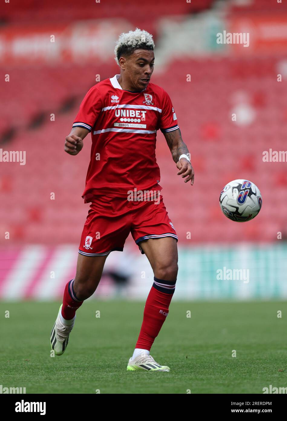 Morgan Rogers of Middlesbrough in action during the Pre-season friendly ...