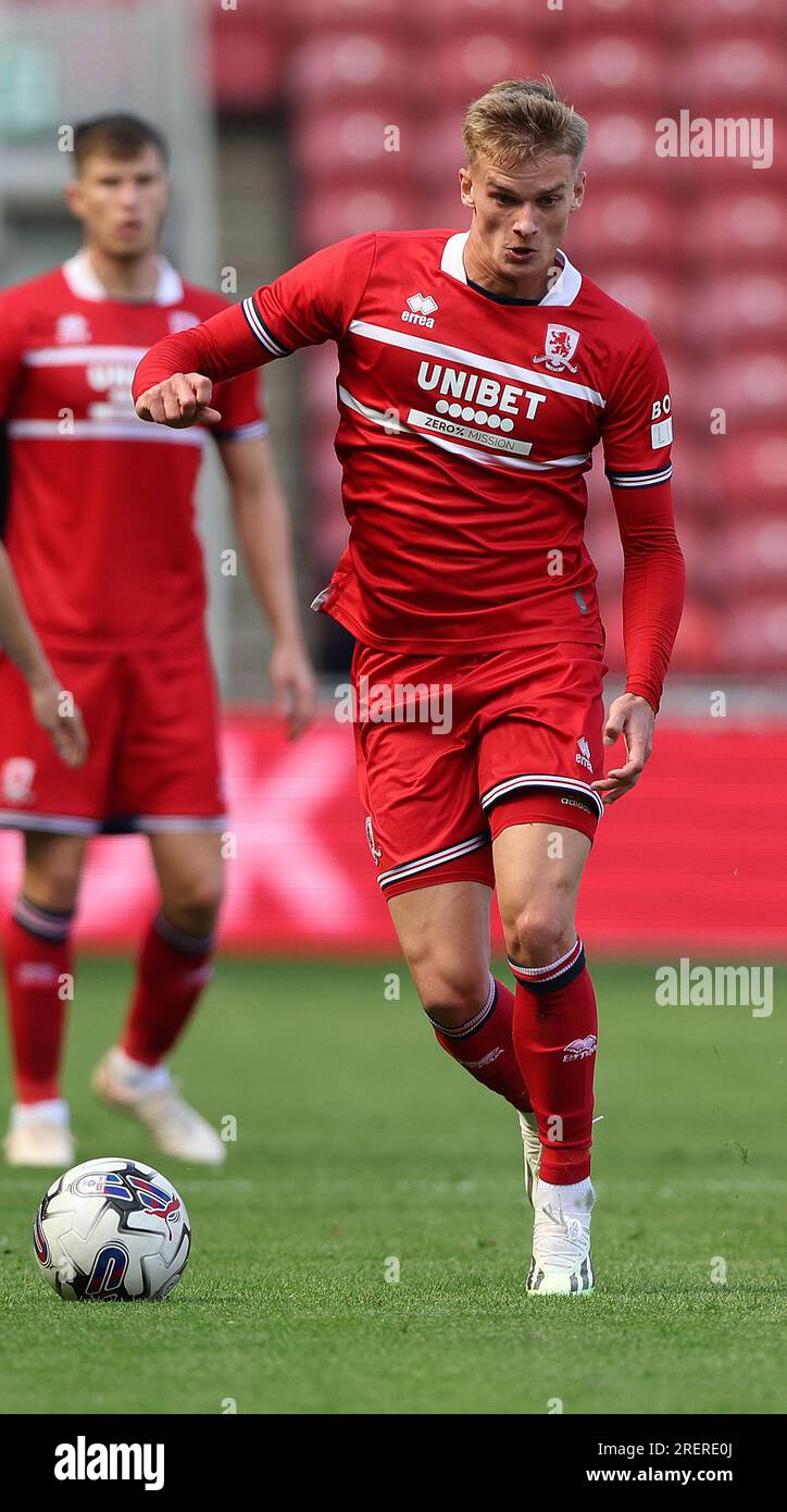 Marcus Forss of Middlesbrough in action during the Pre-season friendly ...