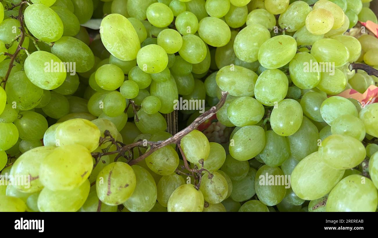 Muscat grapes displayed on the market Stock Photo - Alamy