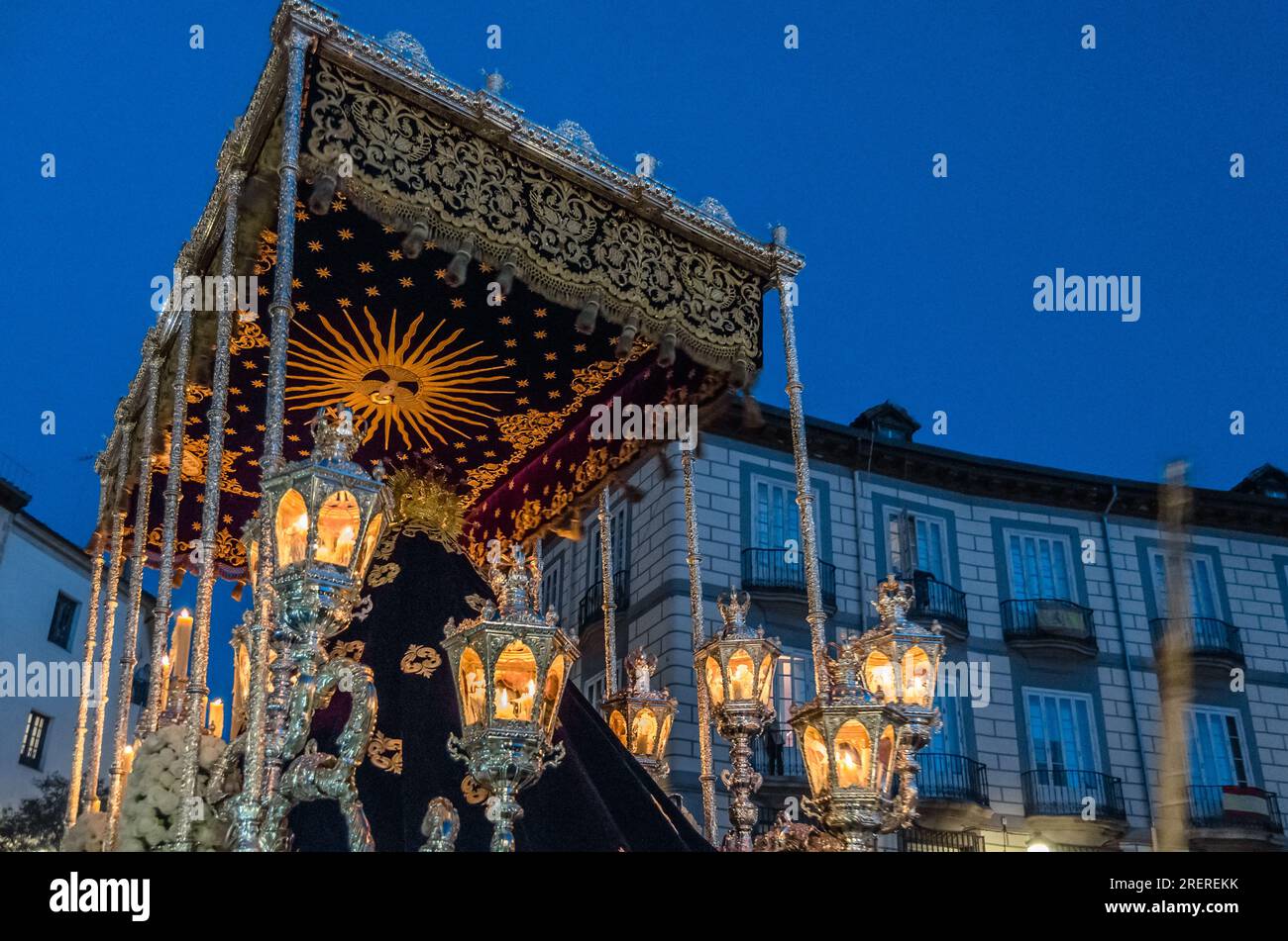 MADRID, SPAIN - APRIL 14, 2019: Traditional Holy Week procession, on ...