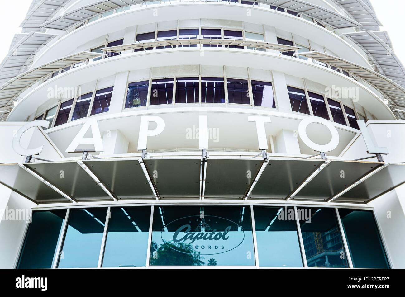 Artist and employee entrance at the Capitol Records Tower in Hollywood ...