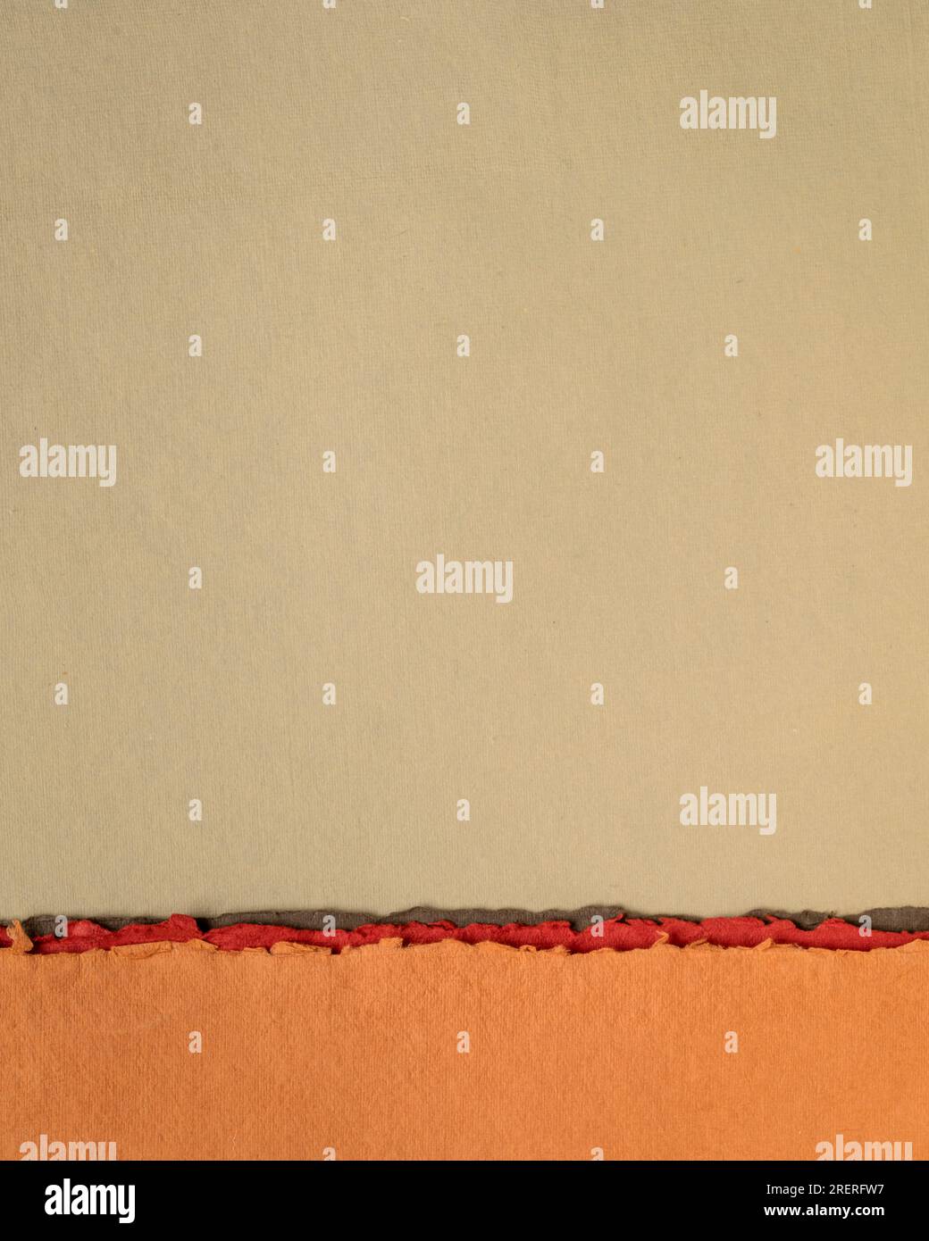 abstract paper landscape in pastel earth tones - collection of handmade ...