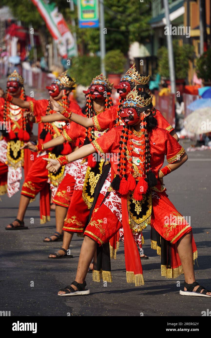 Topeng dance or beksan topeng dance from West Java. topeng dance is a ...