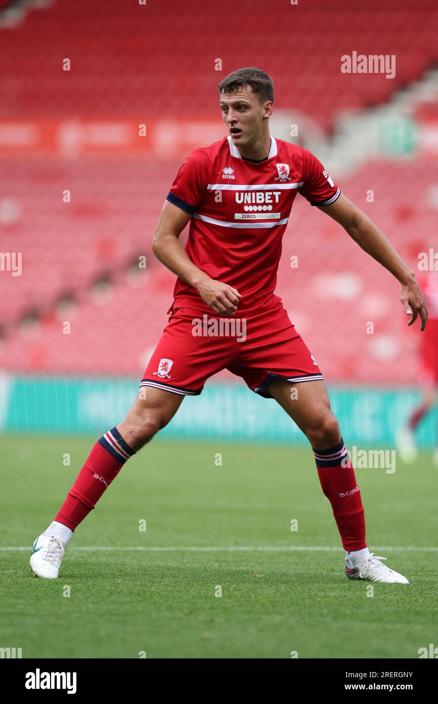 Dale Fry of Middlesbrough in action during the Pre-season friendly ...