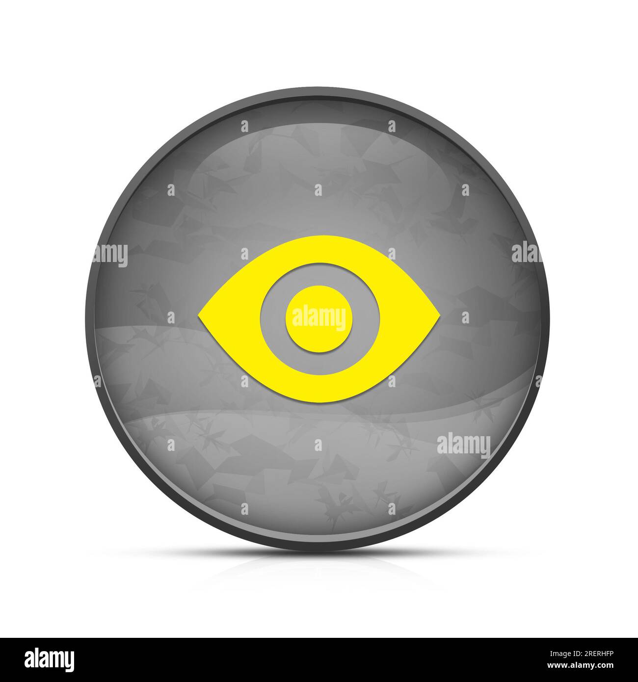 Visibility icon on classy splash black round button Stock Photo - Alamy