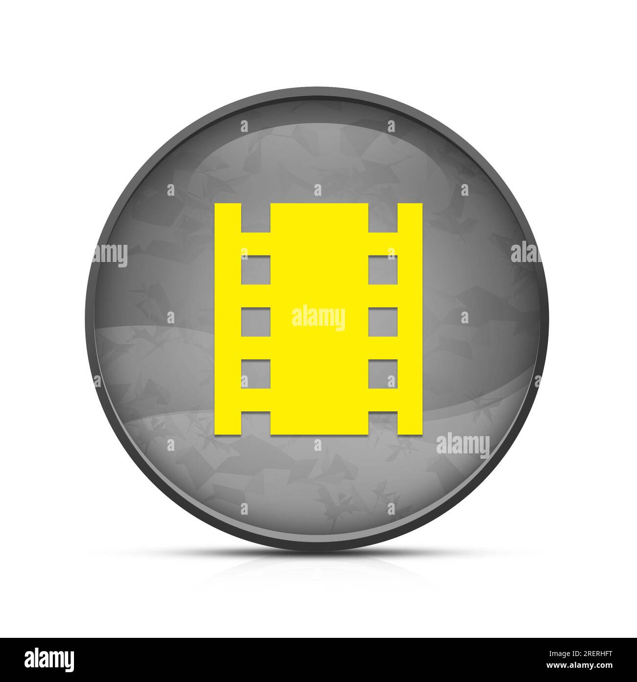Theaters icon on classy splash black round button Stock Photo - Alamy
