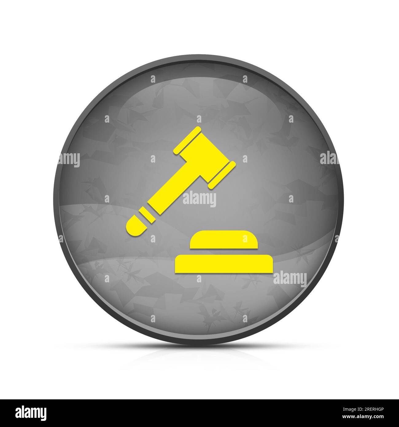 Auction icon on classy splash black round button Stock Photo - Alamy