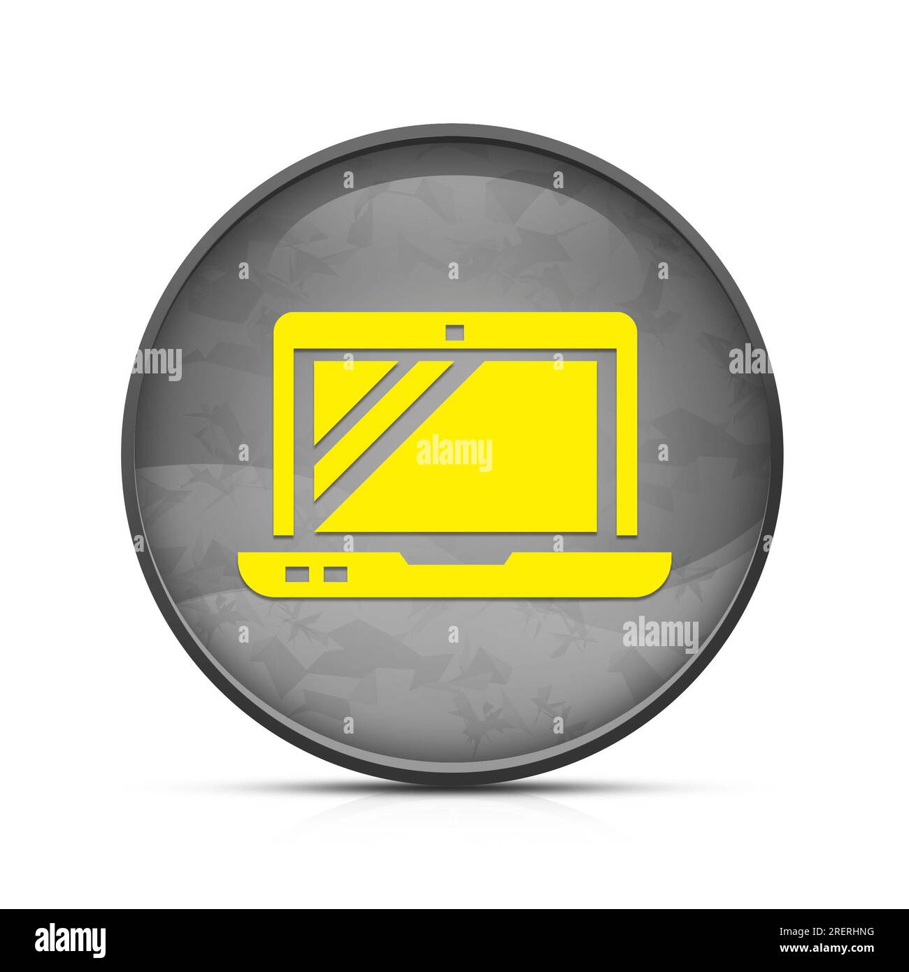 Technical skill icon on classy splash black round button Stock Photo ...