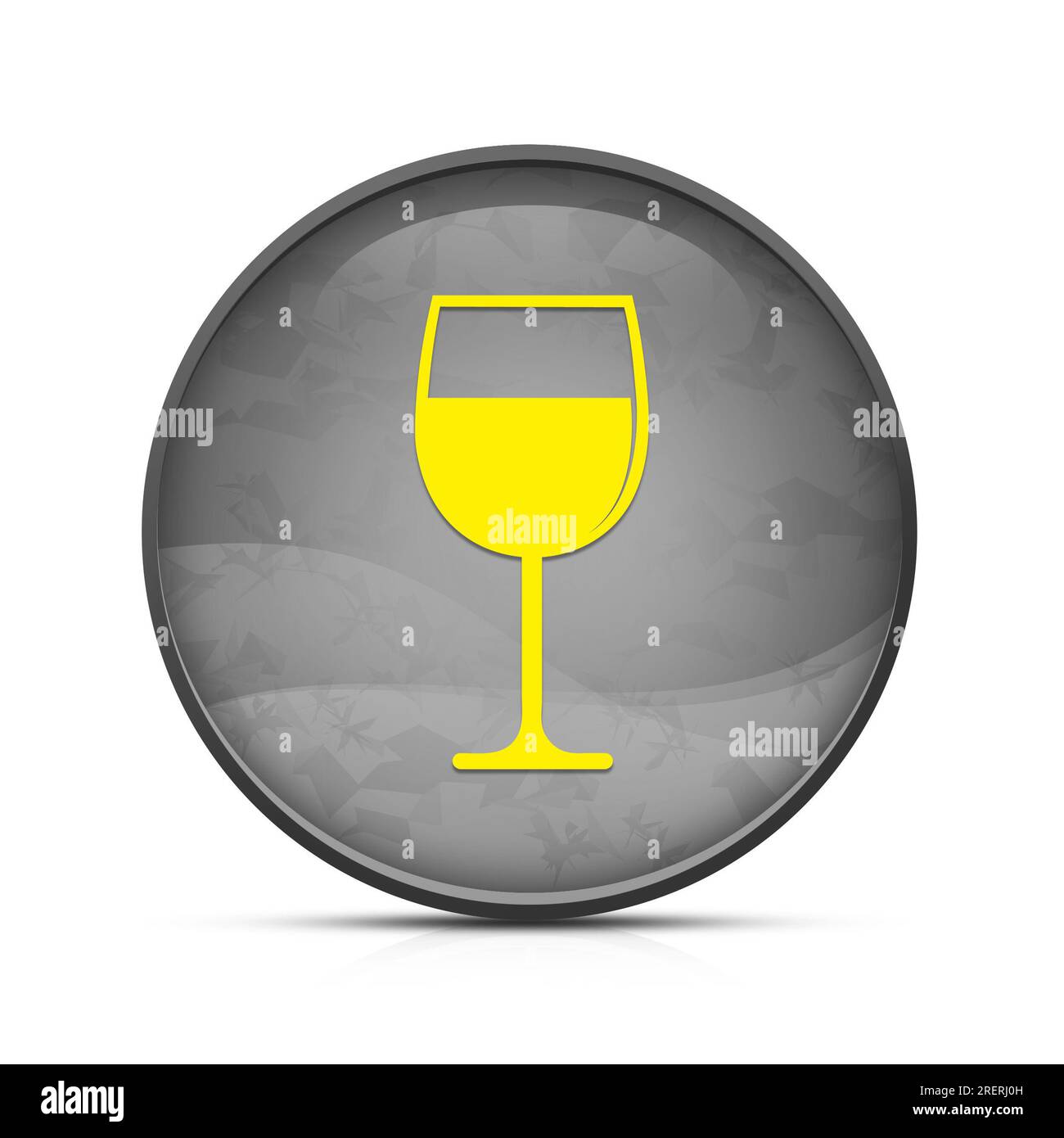 Wine glass icon on classy splash black round button Stock Photo - Alamy