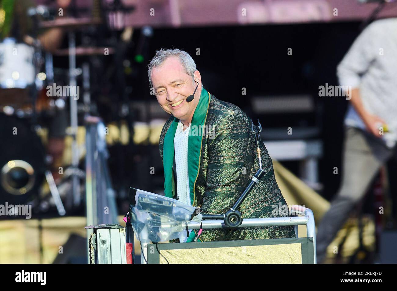 Berlin, Germany. 29th July, 2023. Rainald Grebe sings at the concert ...