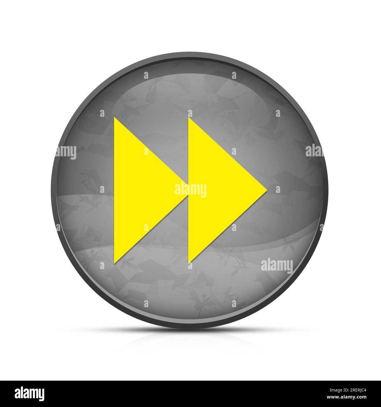 Jump forward icon on classy splash black round button Stock Photo - Alamy