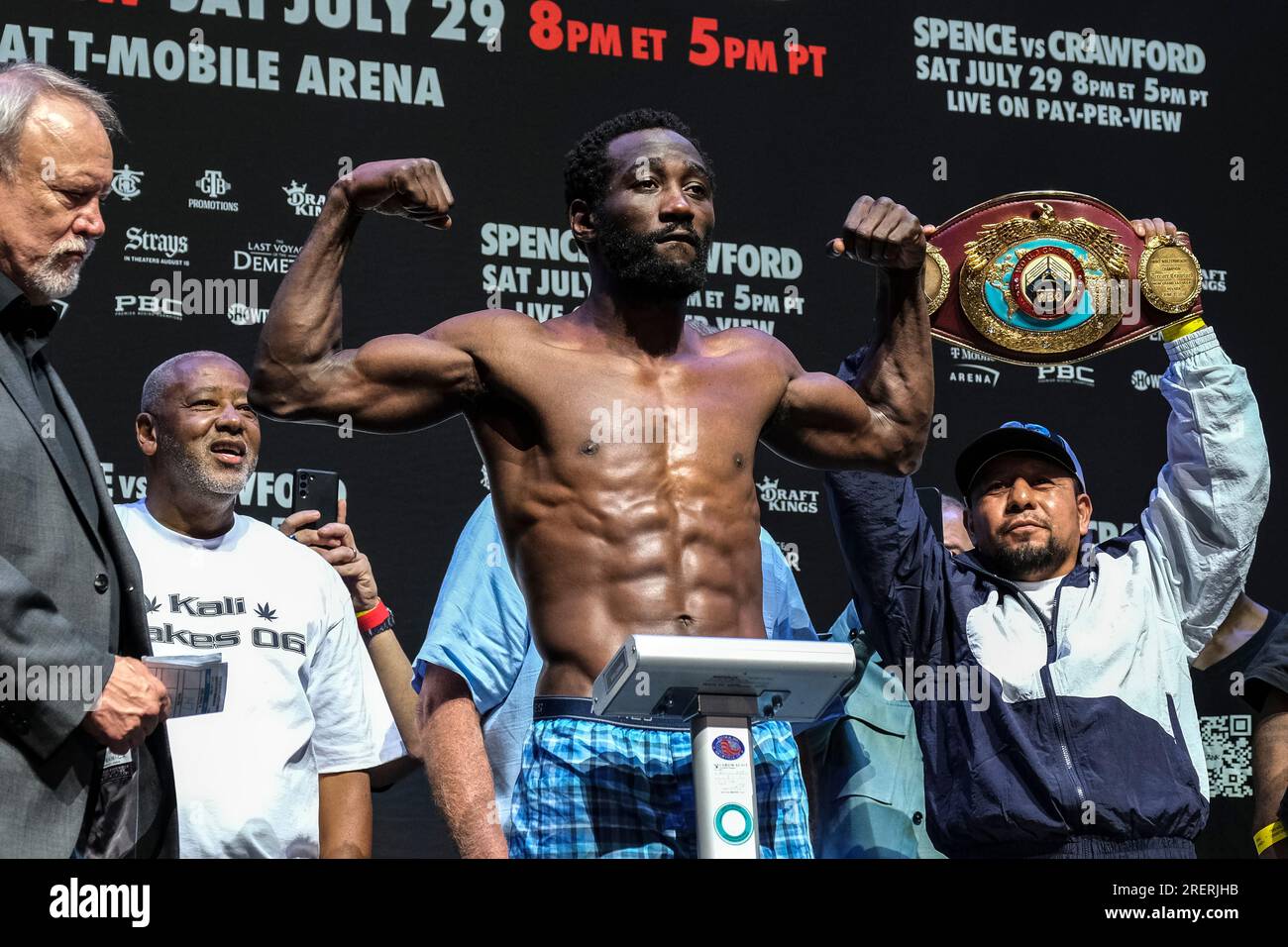Las Vegas, Nevada, USA. 28th July, 2023. WBO champion Terence Crawford ...