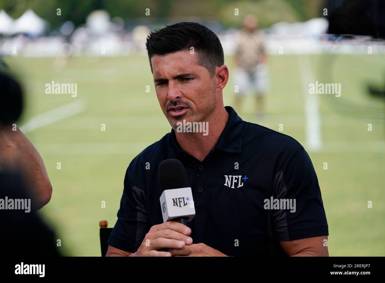 NFL Network talent, former NFL quarterback David Carr, talks during the ...