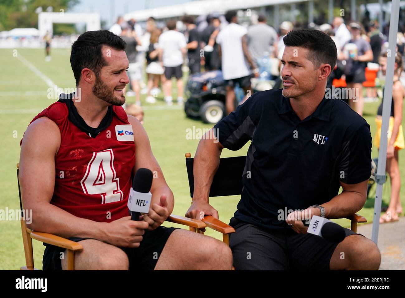 NFL Network talent, former NFL quarterback David Carr, talks with his ...