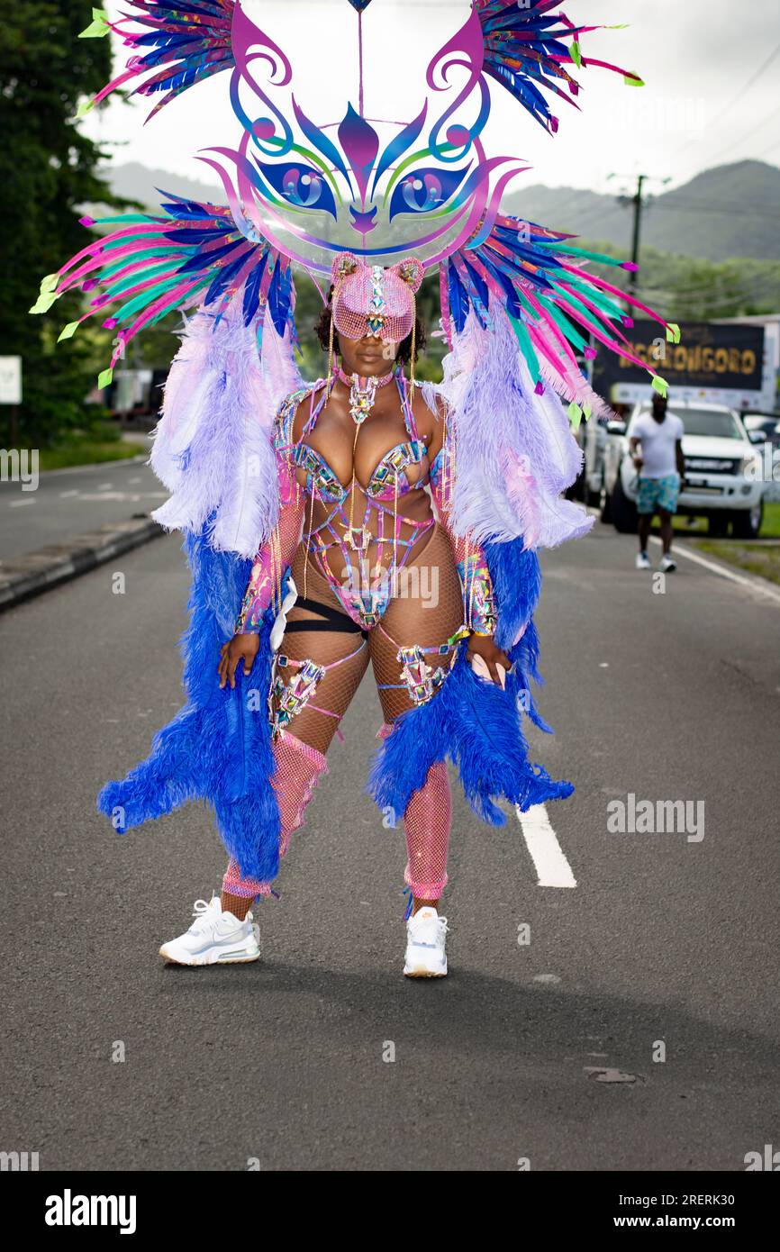 Saint Lucia Carnival 2023; Held on the 17th and 18th of July starting in Groselet into Castries ...