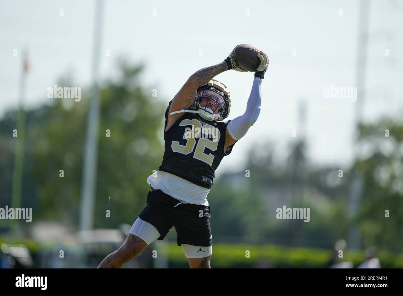 New Orleans Saints safety Tyrann Mathieu (32) runs through drills in ...