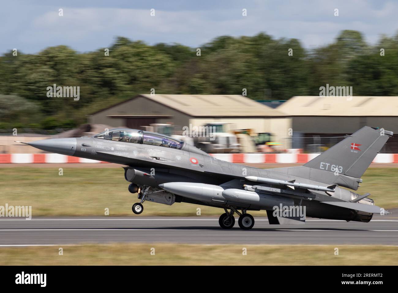 Danish Air Force F-16BM Fighting Falcon landing at Royal International ...
