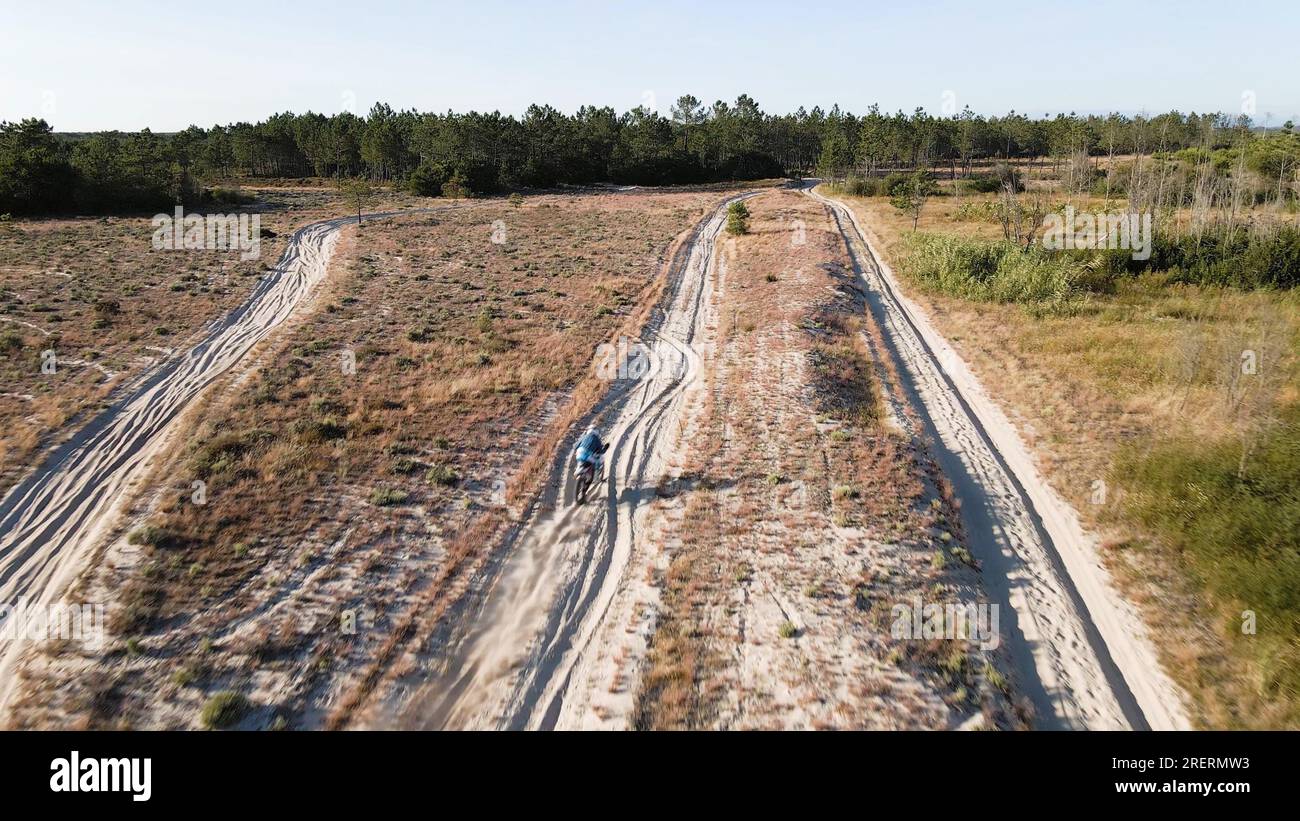 Aerial drone view motorcycle training hi-res stock photography and ...