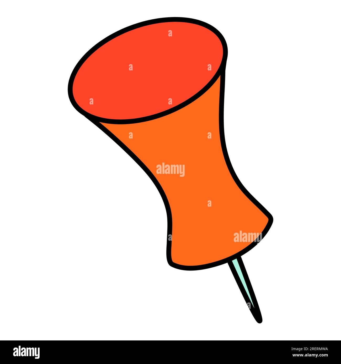 School pin cartoon in doodle retro style. Back to school stationery ...