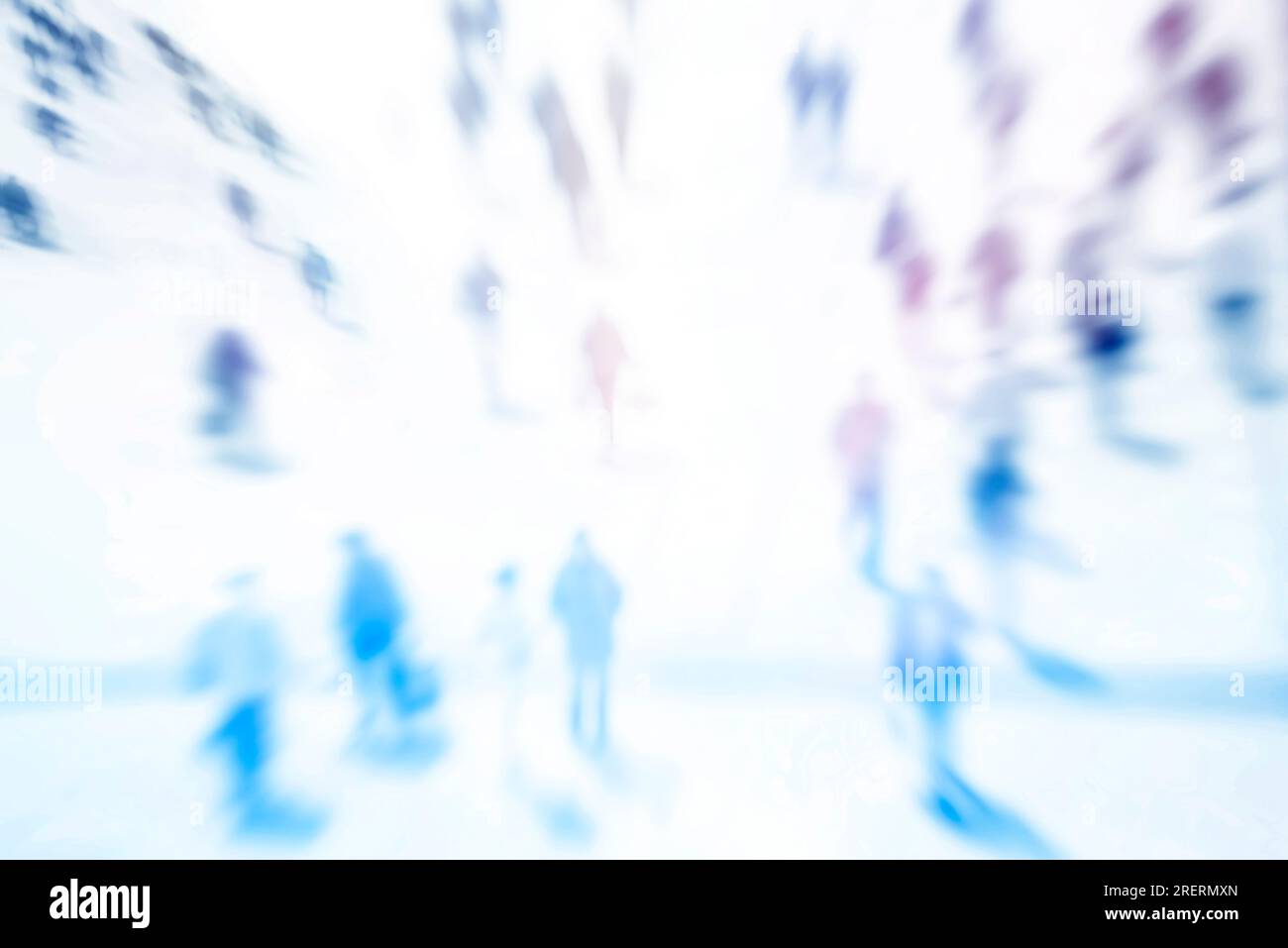 Blurred image of people walking in the city. Abstract background. Blur ...
