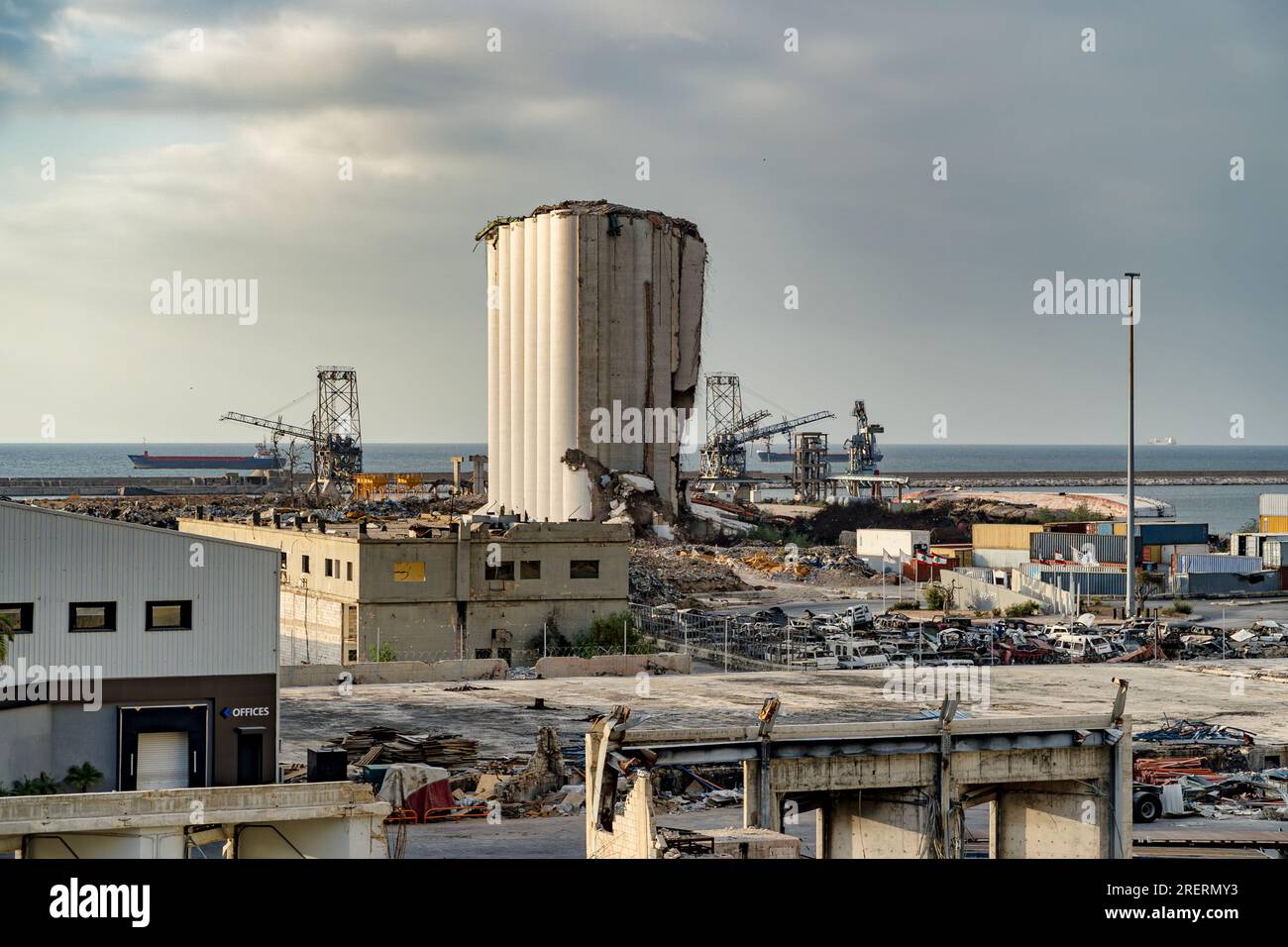 Beirut port silos hi-res stock photography and images - Alamy