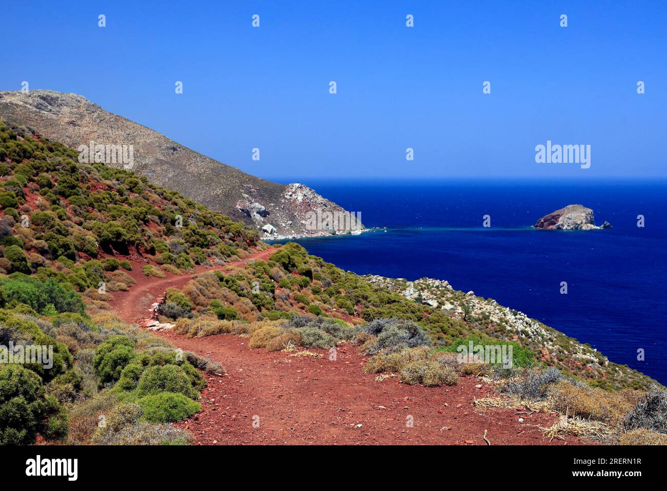Views on the path from Livadia to Lethra beach along the rocky mountain ...