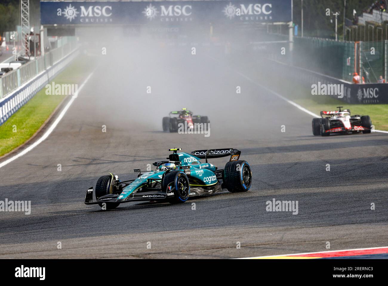 14 ALONSO Fernando (spa), Aston Martin F1 Team AMR23, action during the 2023 Formula 1 MSC ...