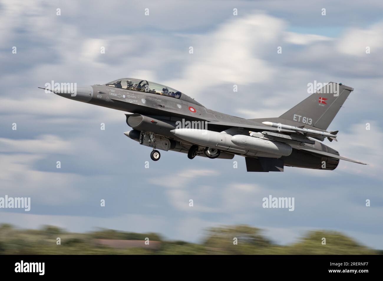 Danish 2 seater F-16 Fighting Falcon leaving the Royal International ...