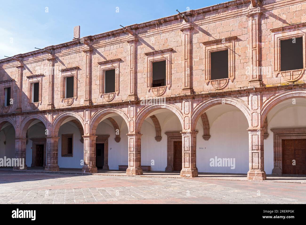 landmark clavijero cultural center courtyard and arched building facade ...