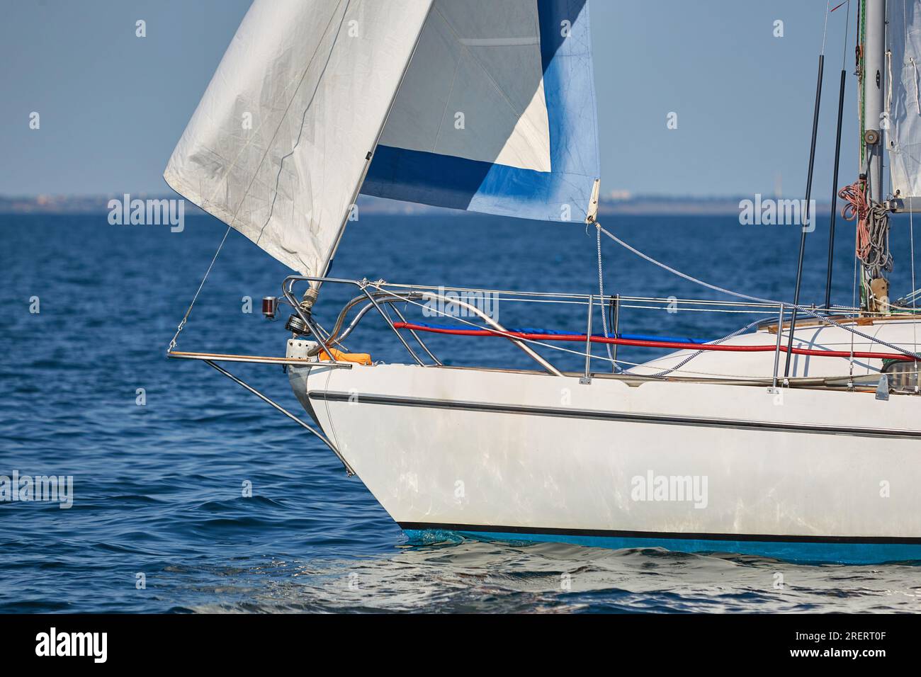 Sailing yacht close-up. The bow of a sailing yacht Stock Photo - Alamy