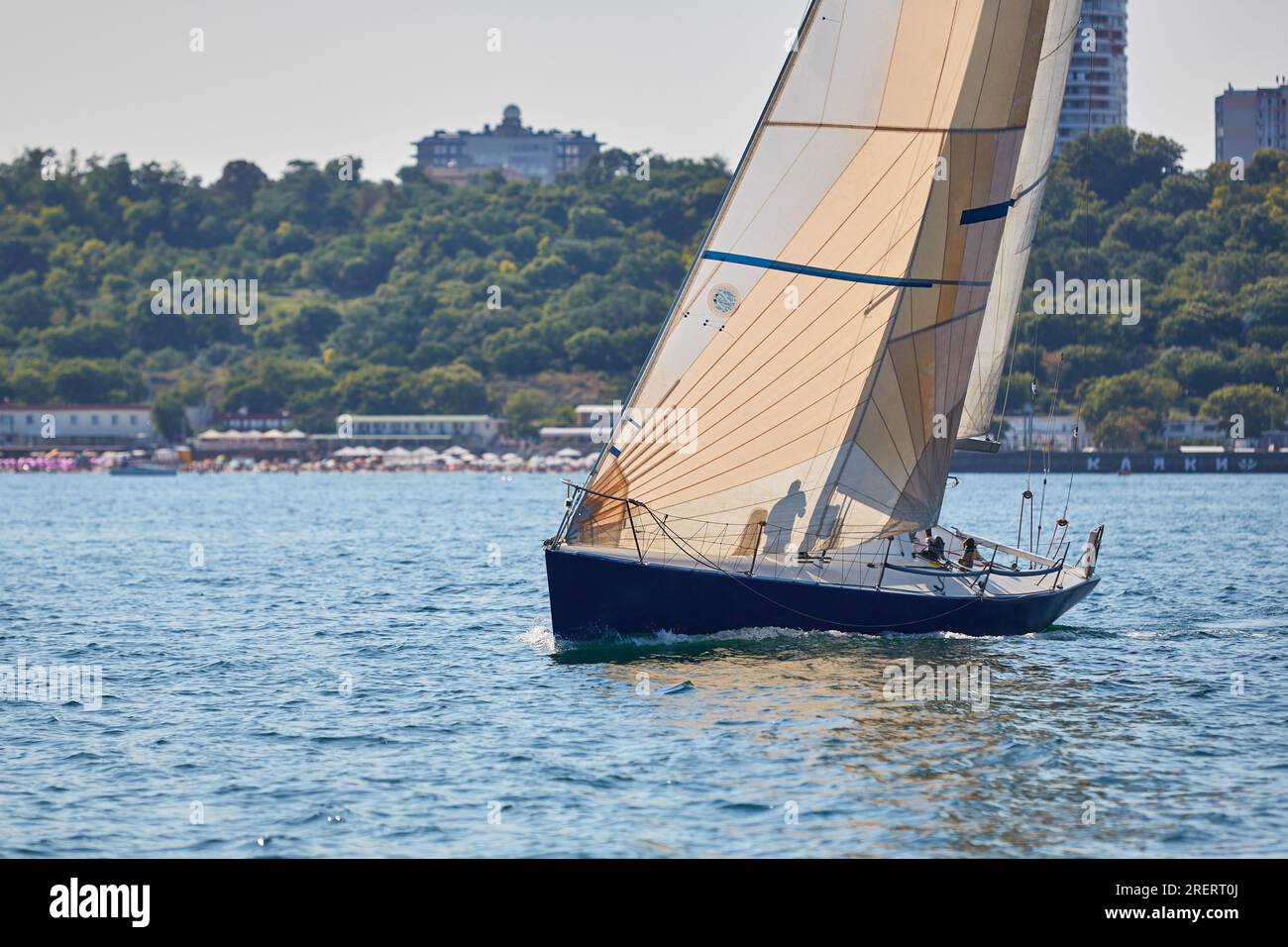 Sailing yacht close-up. The bow of a sailing yacht Stock Photo - Alamy