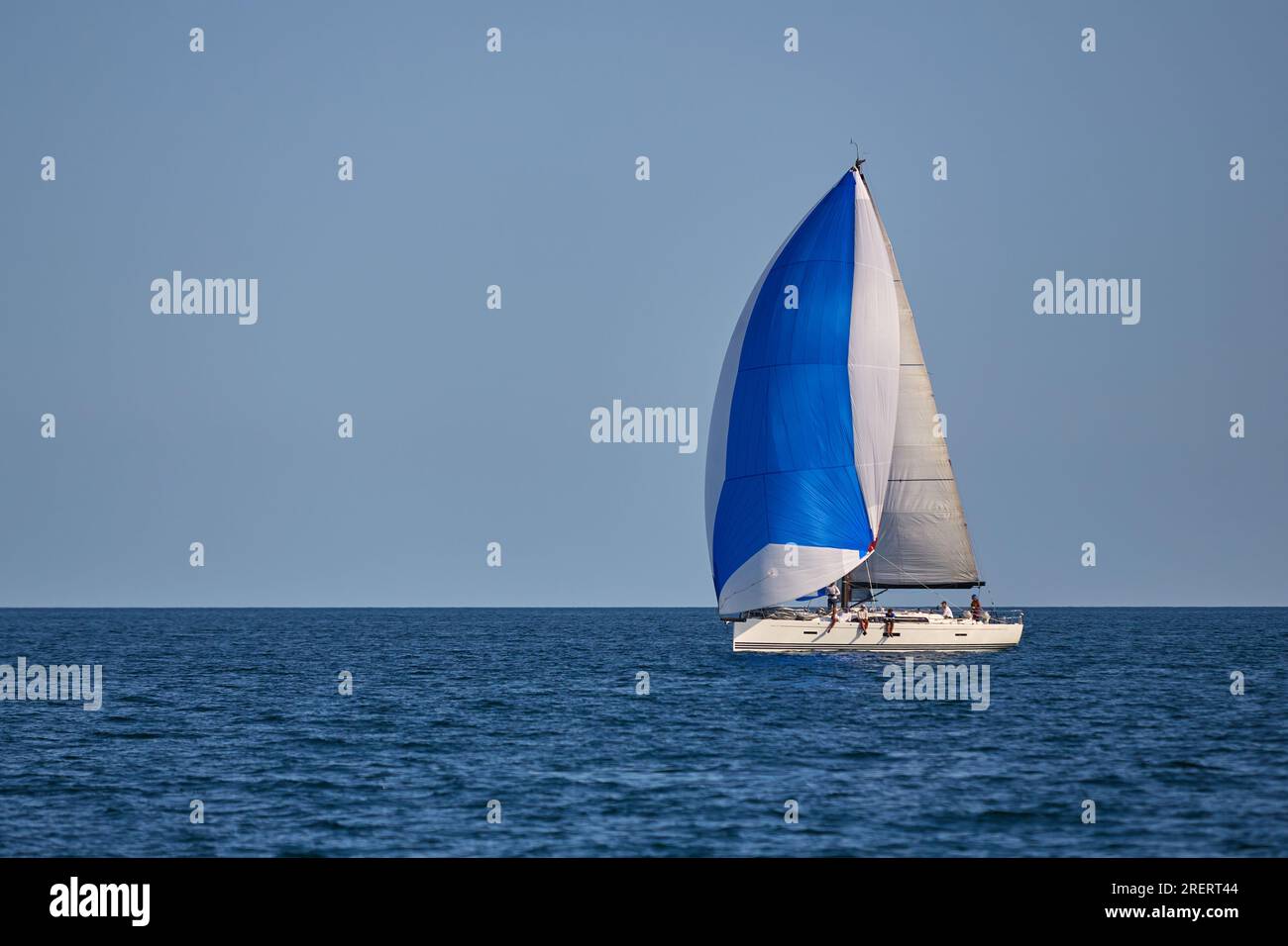 Sailing yacht under gennaker speaker Stock Photo - Alamy