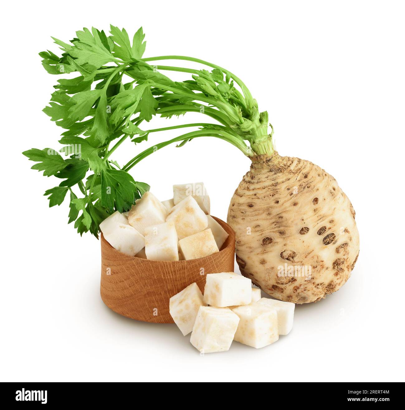 Fresh celery root with leaf isolated on white background Stock Photo ...