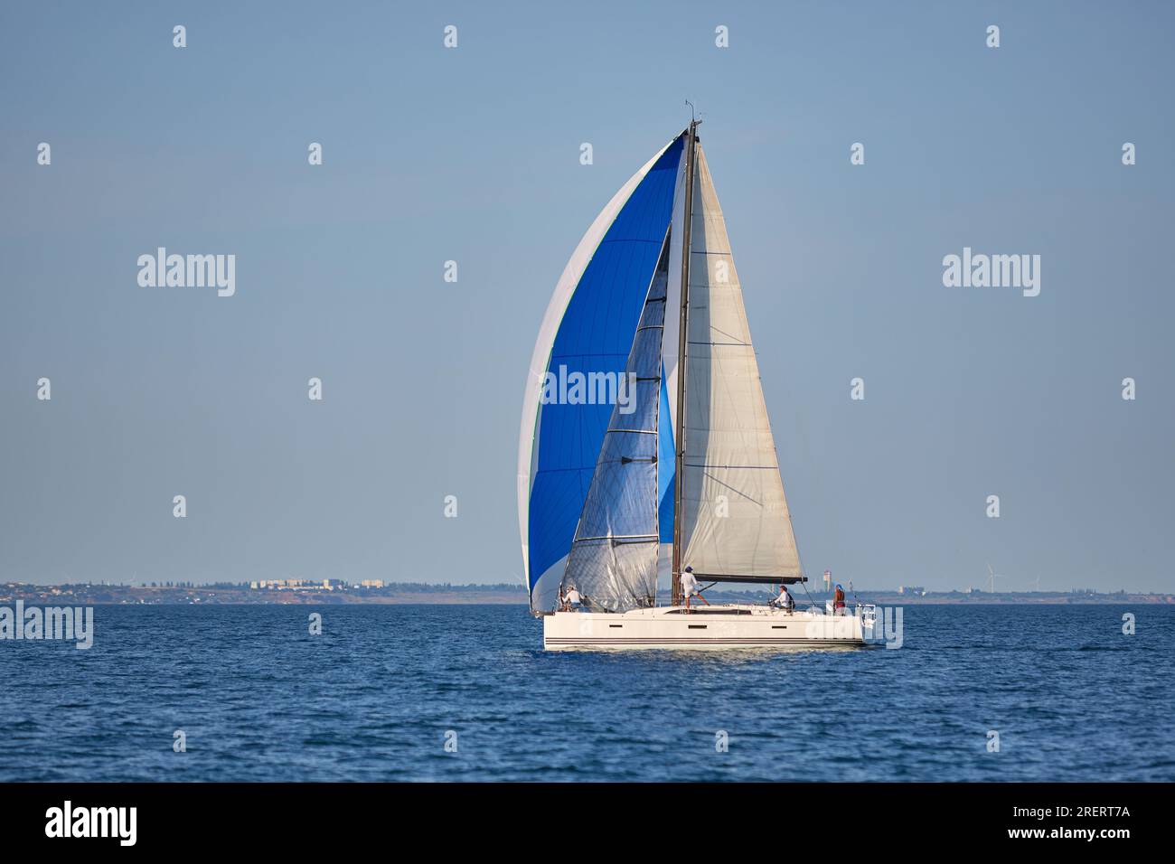 Sailing yacht under gennaker speaker Stock Photo - Alamy