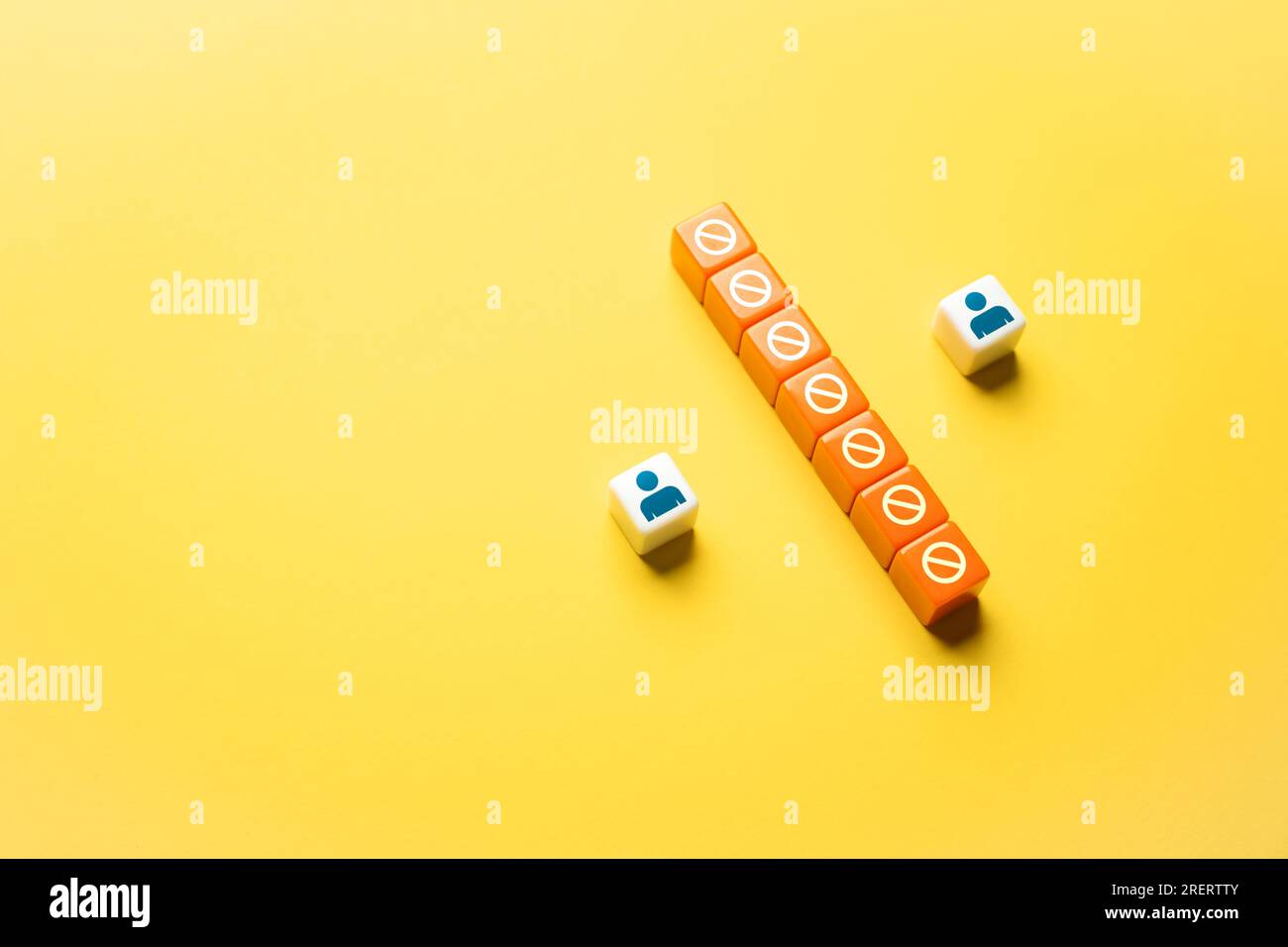 Separation barrier between people. Lack of communication and ...