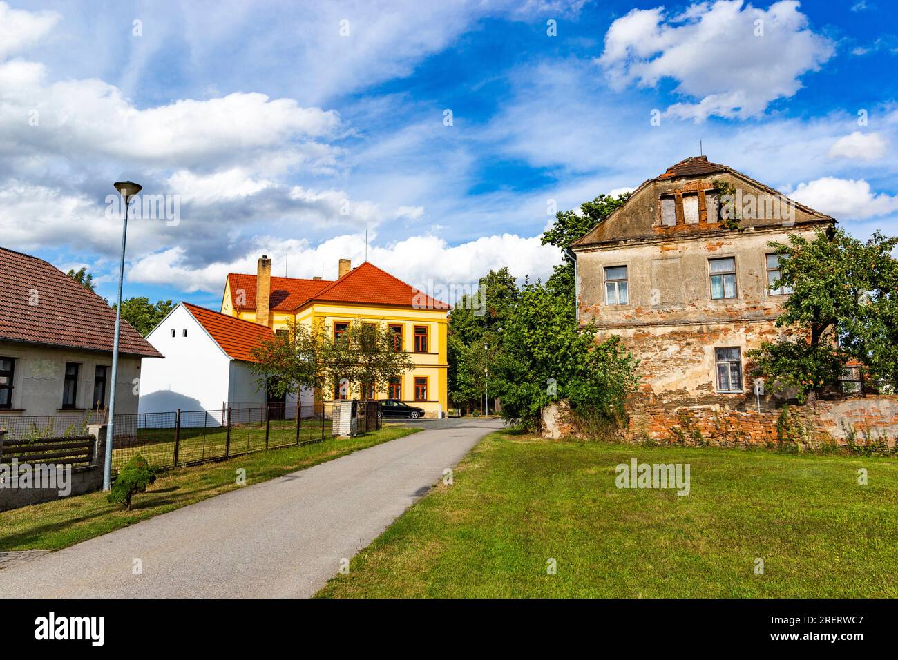 Old house in Czech village Stock Photo - Alamy